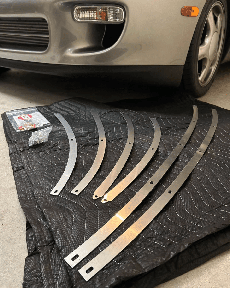 A80 (Mk4) Supra Front Lip Mounting Plate Set and SS Hardware - OEM sty ...