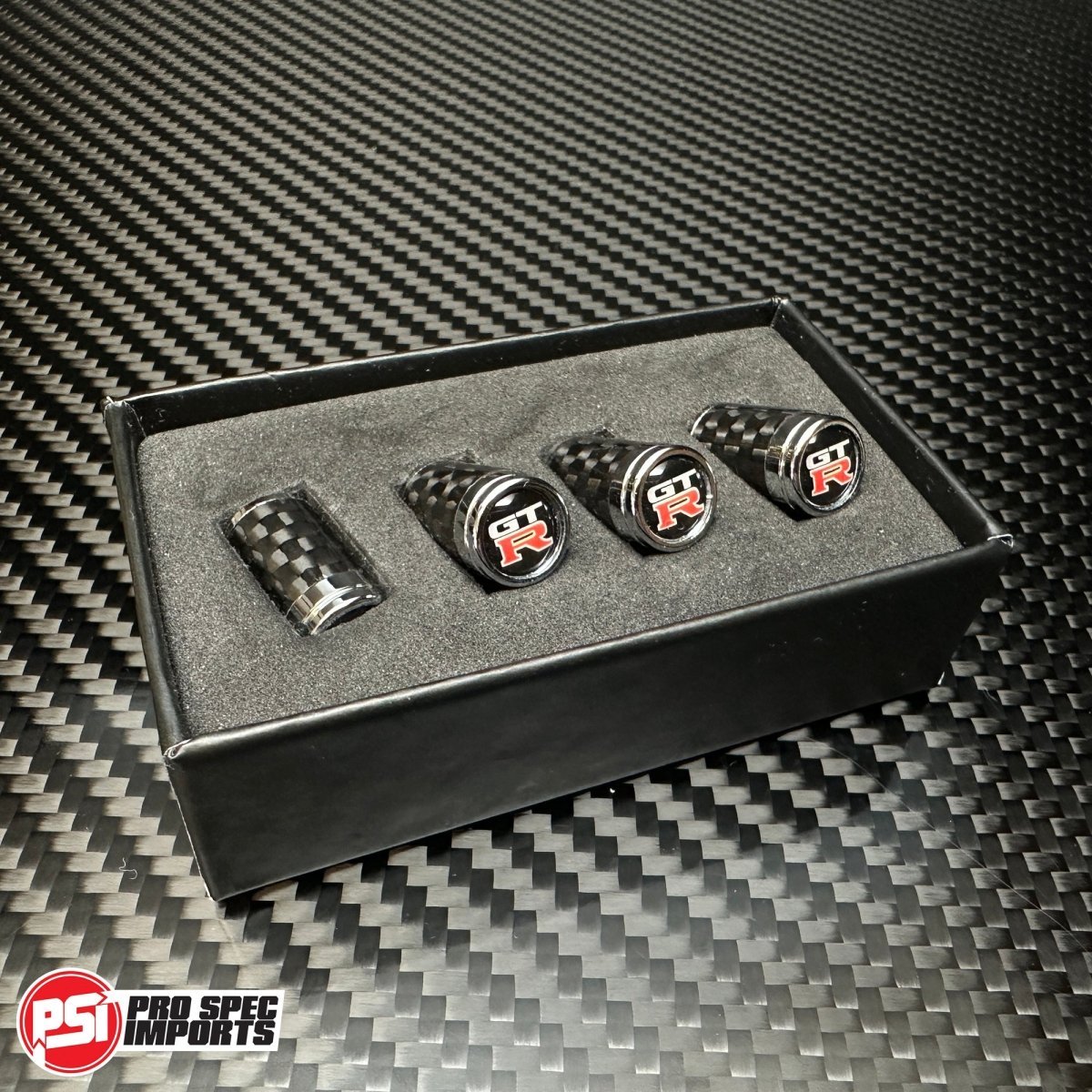 Carbon Fibre 'GTR' Valve Caps for GT-R R35, R34, R33, R32 Skyline – Pro ...