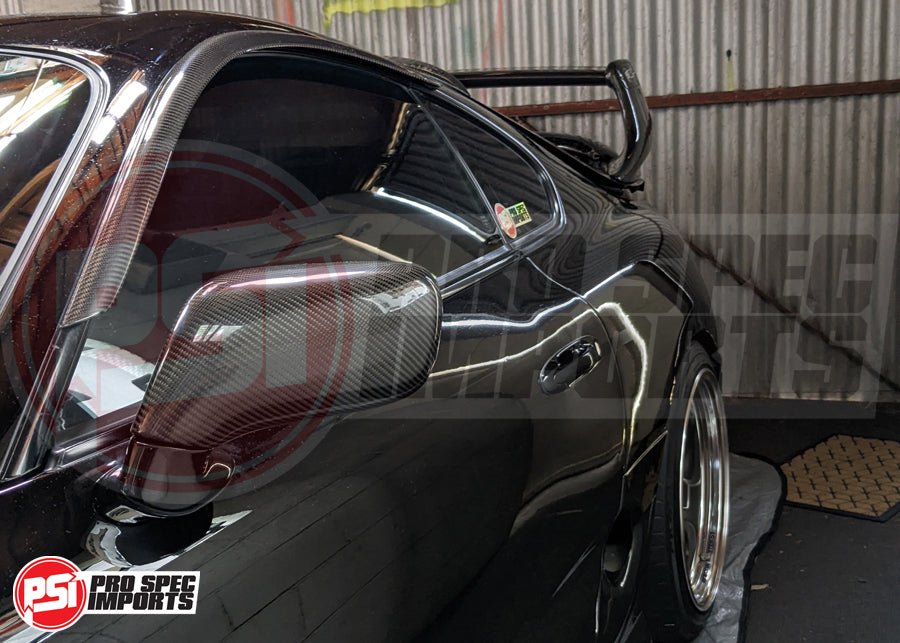 Carbon Fibre Mirror Covers for JDM RHD Supra Mk4 JZA80 – Pro Spec Imports